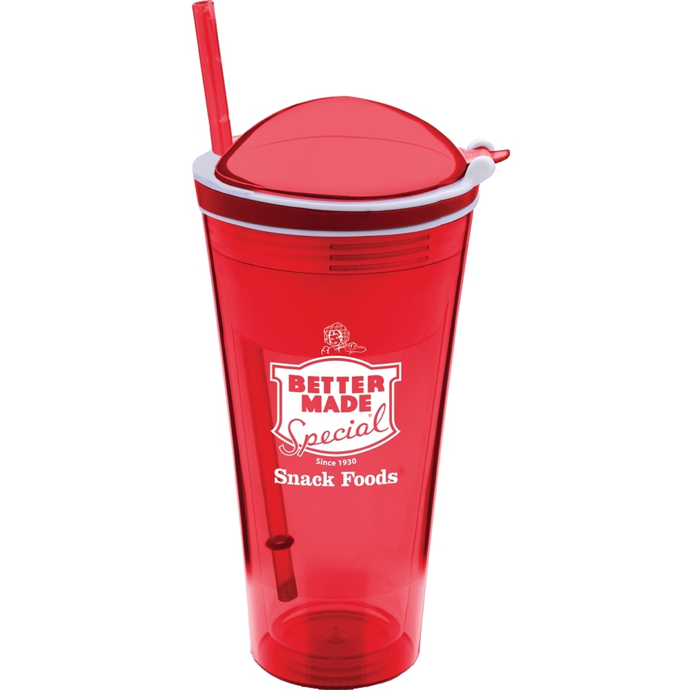 Snack Grabber - 22oz Double-wall Acrylic Tumbler w/ 9oz Snack Lid ...