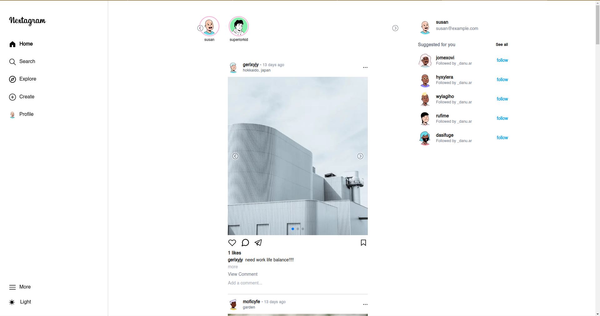 GitHub - superiorkid/nextagram: Nextagram - instagram clone