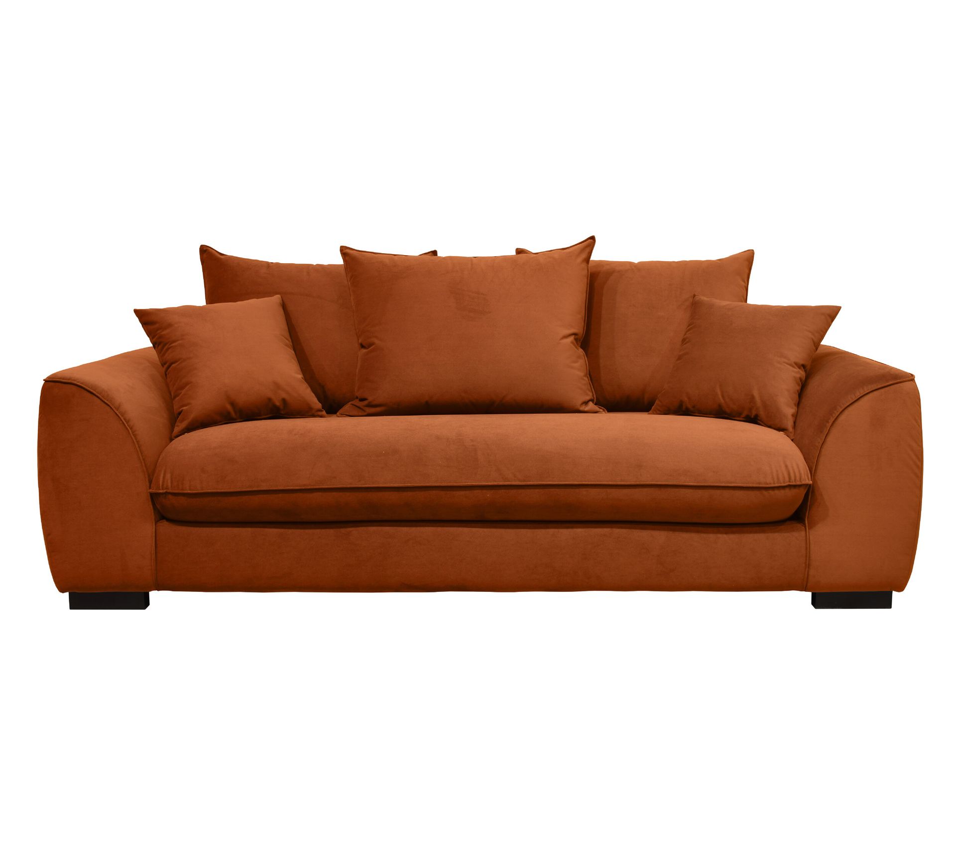 Canapé 3 places convertible SAGA tissu trinity rouille 25