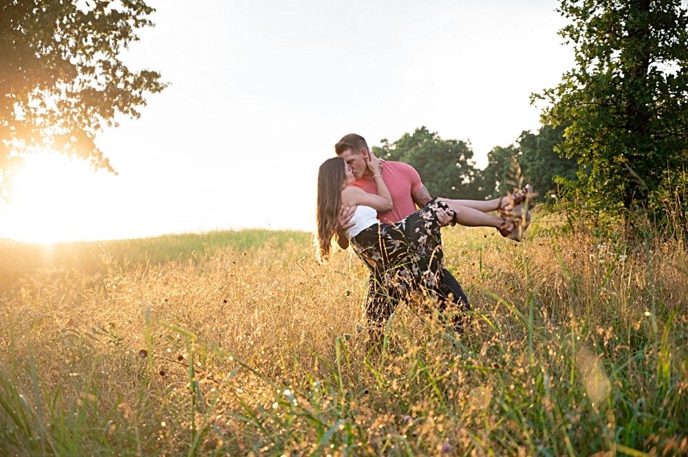 Sunset Engagement Photos - Striegler Photo
