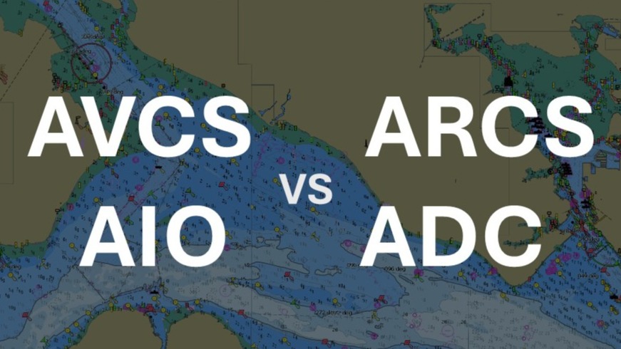 ECDIS Navigation: what is AVCS, ARCS, AIO, ADC difference
