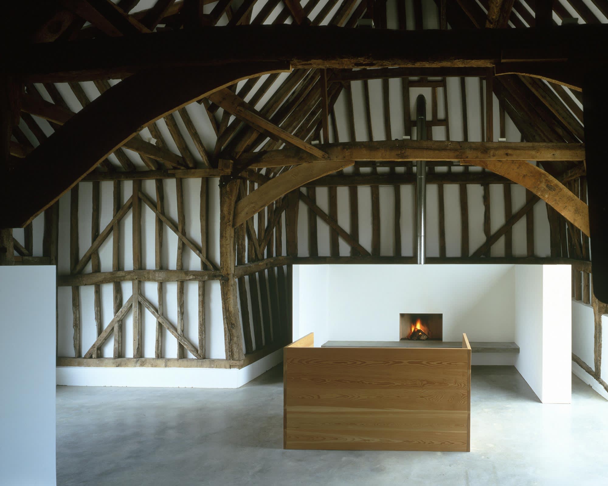 White, light, wood.