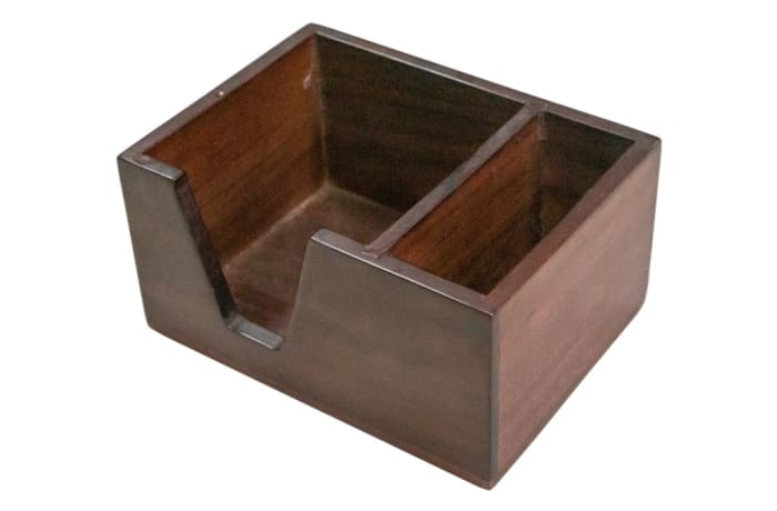Office Furniture - Wooden Note Box with side compartment | Kubu Crafts