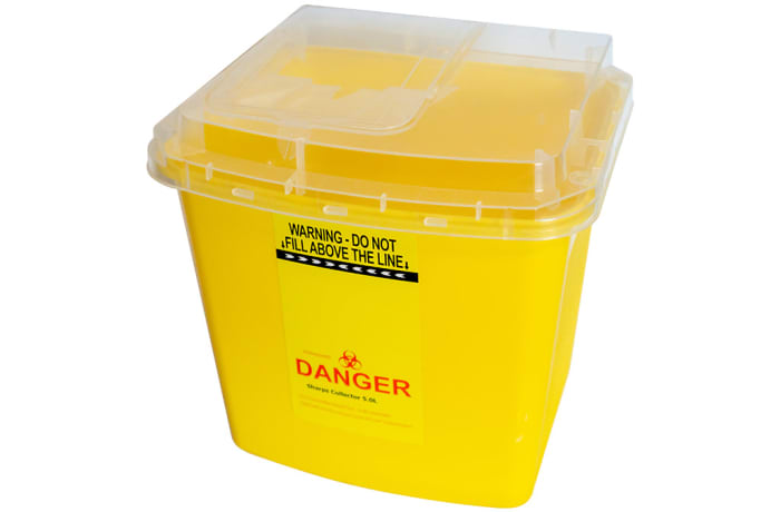 Yellow Bio Medical Waste Bin for Hospitals Sharps Collector 5litre ...