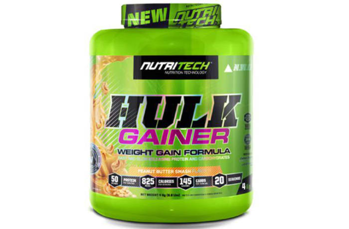 Nutritech Hulk Gainer Weight Gain Formula Peanut Butter Smash Flavour ...