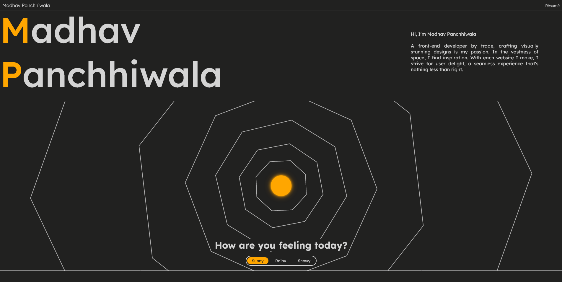 Madhav Panchhiwala | Front-end Developer