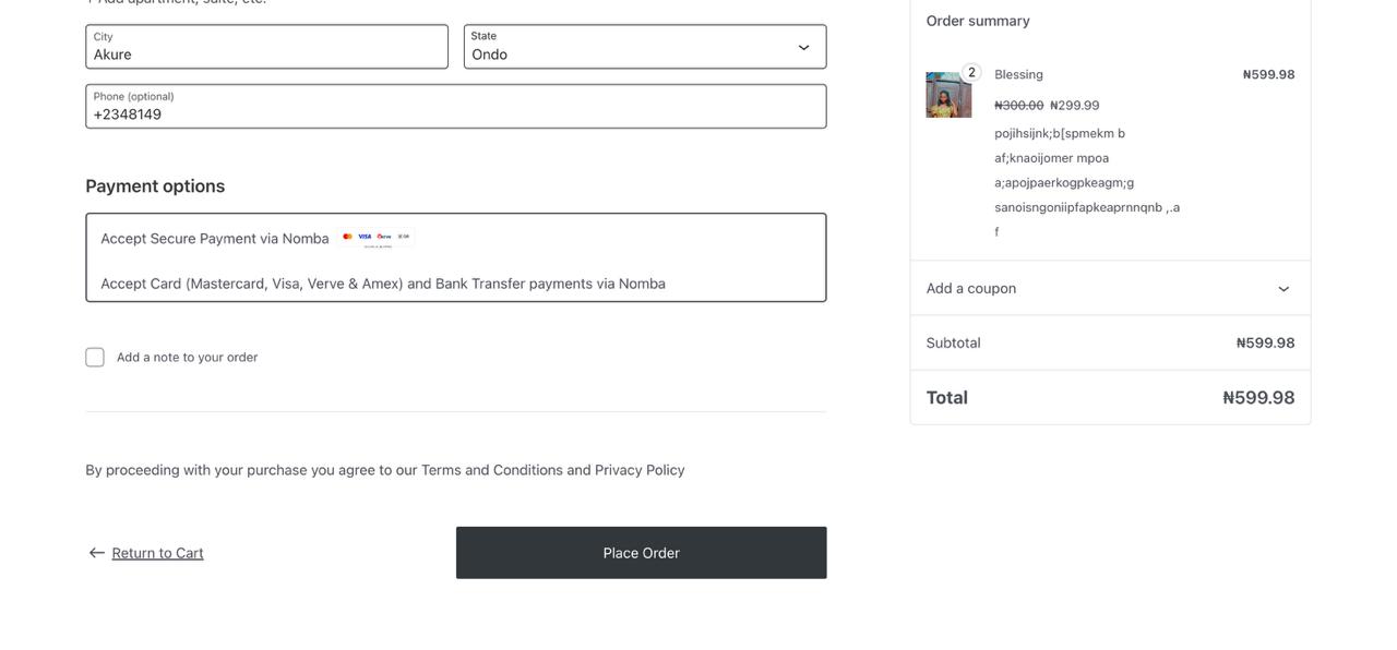 How to setup Nomba Woocommerce plugin