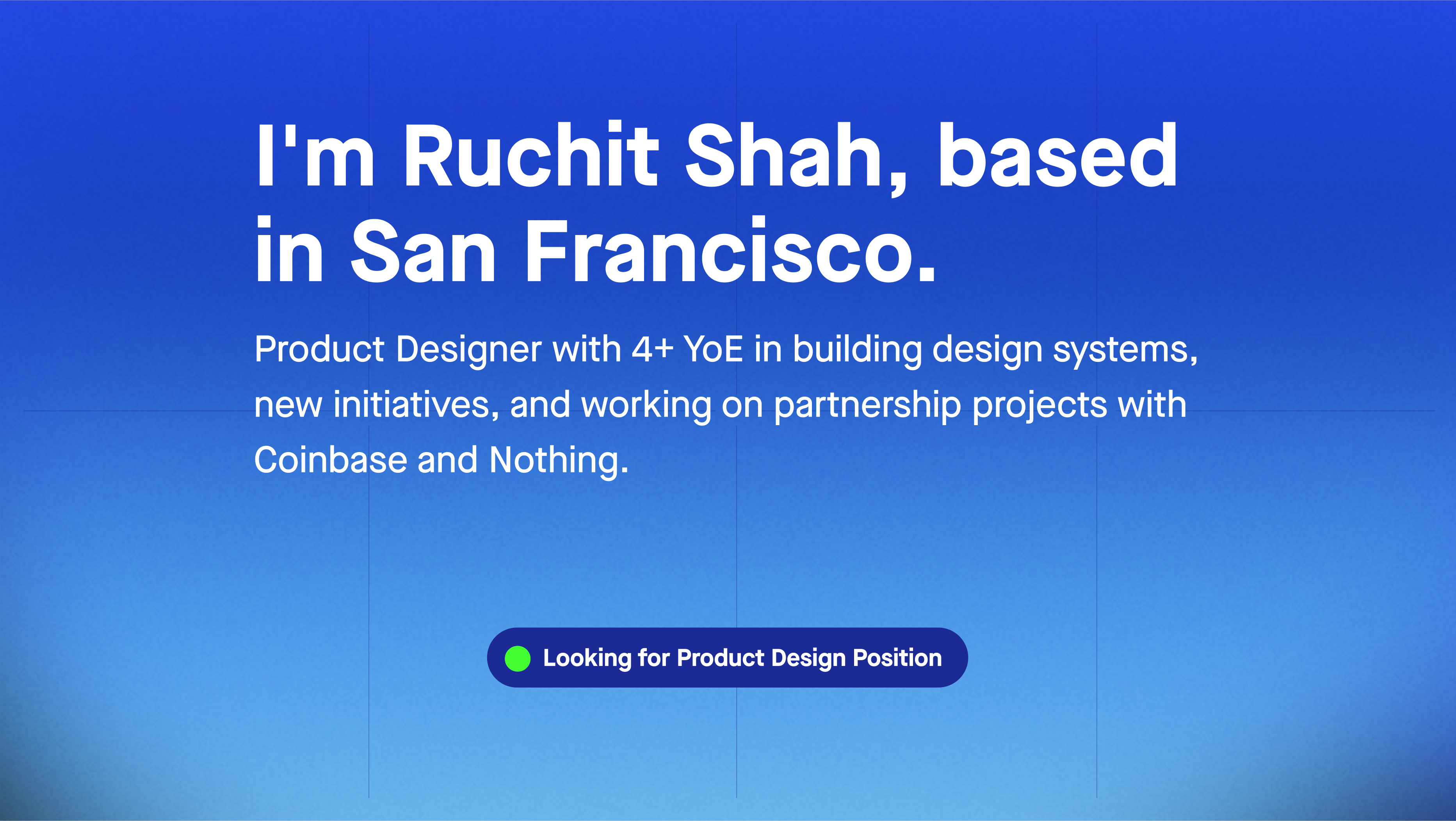 Ruchit Shah, Design Portfolio