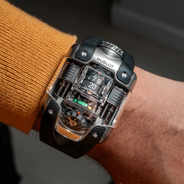 Hands-On Debut: Hublot MP-10 Tourbillon Weight Energy System Titanium ...