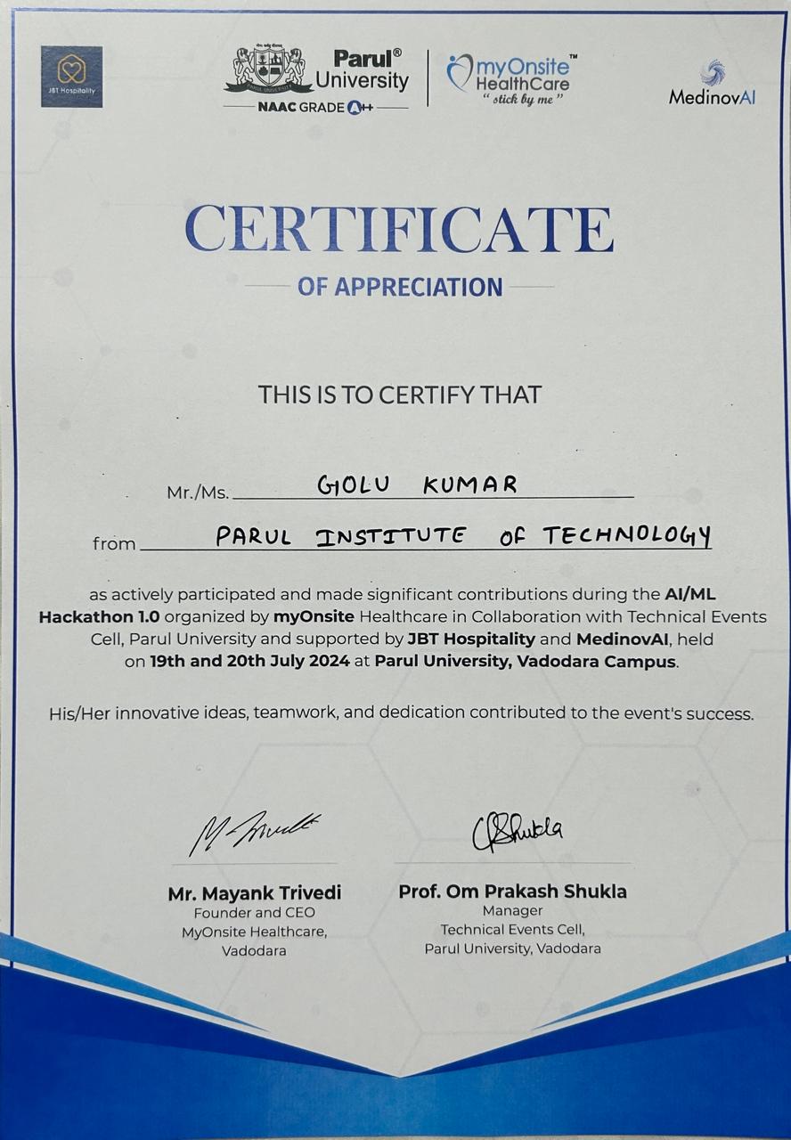 Golu Kumar - Full Stack Developer Portfolio