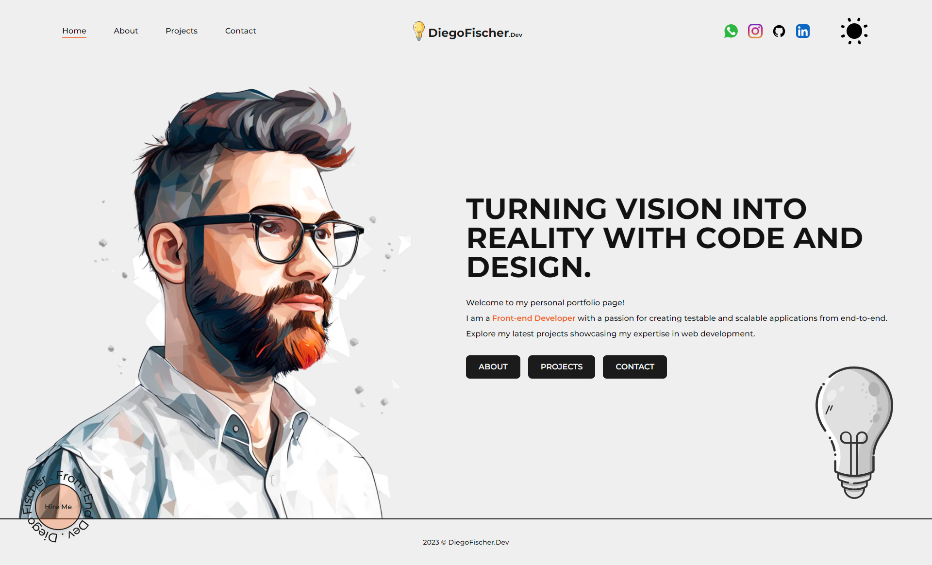 GitHub - DiegoFischerDev/MyPotifolio-Next-Tailwind: This project is a webpage designed to ...