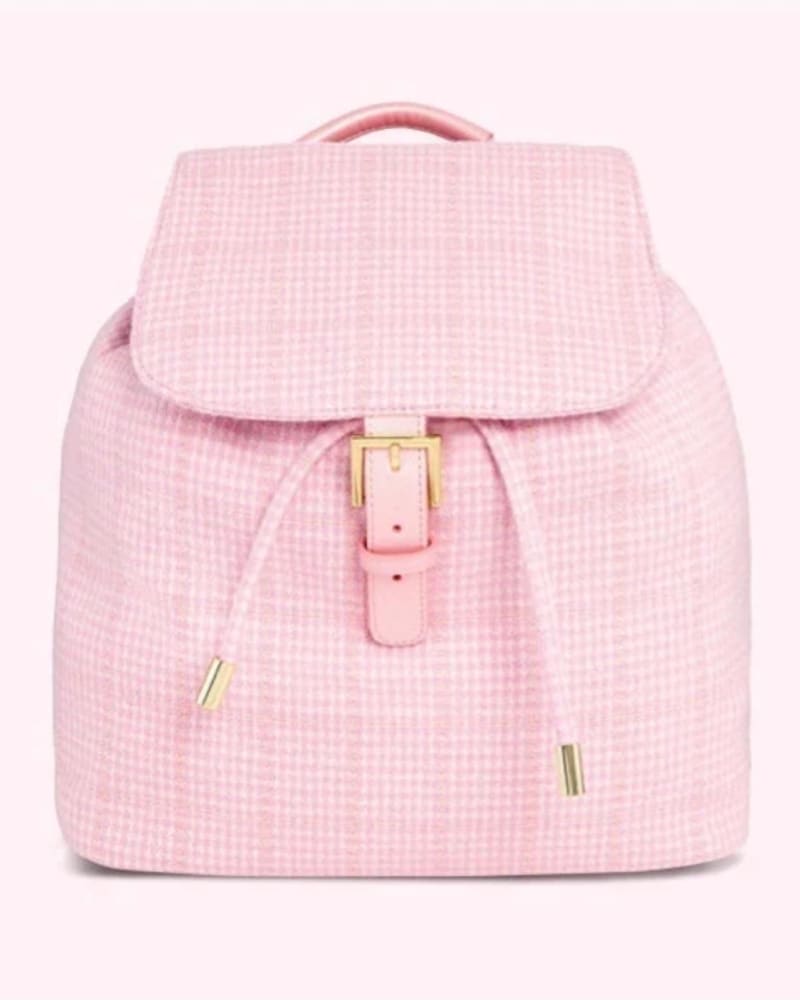 Shimmer Woven Backpack in Pink | Pink