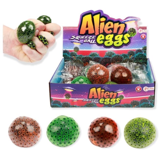 Alien Egg Squeeze Ball Div.Farger Stort utvalg & lave priser