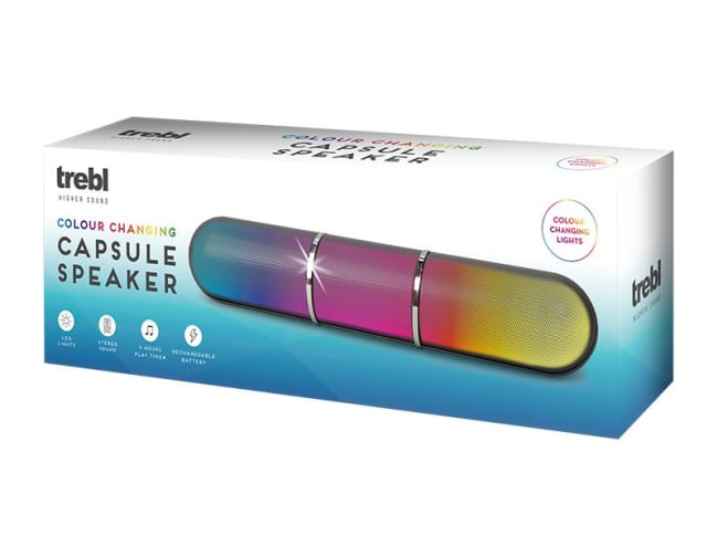 Trebl Colour Changing Capsule Speaker Stort utvalg & lave priser