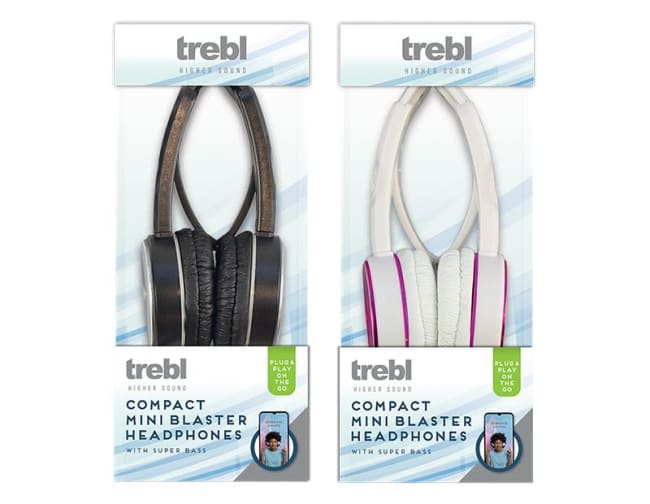 Trebl Mini Blaster Headphones Div.Farger Stort utvalg & lave priser