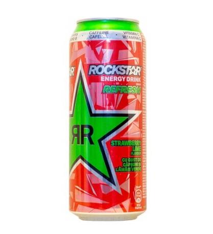Rockstar Refresh Strawberry & Lime Energy Drink 0,5L Stort utvalg ...