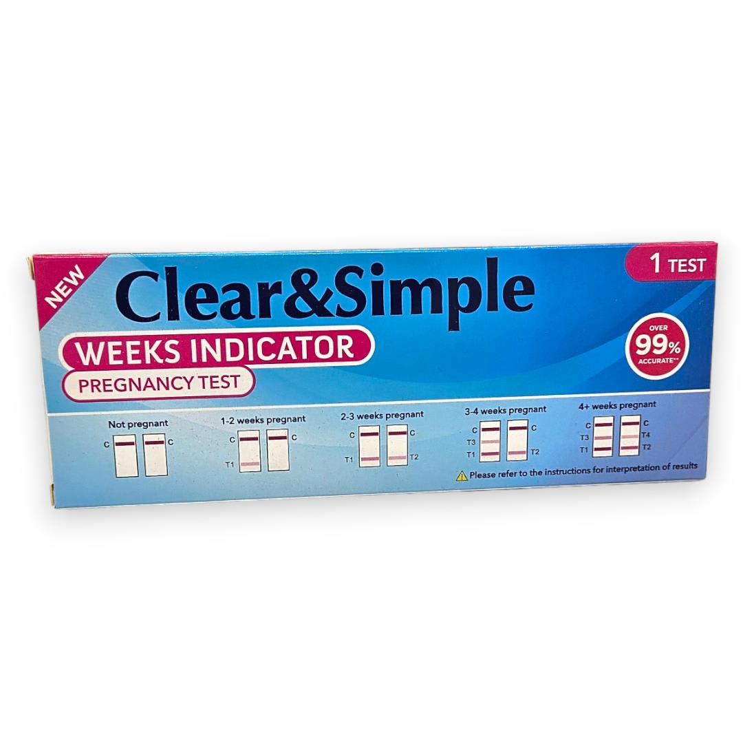 Clear&Simple Weeks Indicator Pregnancy Test 1pk Stort utvalg & lave priser