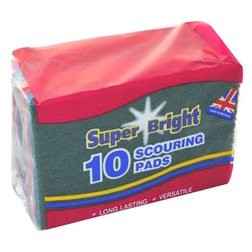 Super Bright Scouring Pads Color 10pk Stort utvalg & lave priser