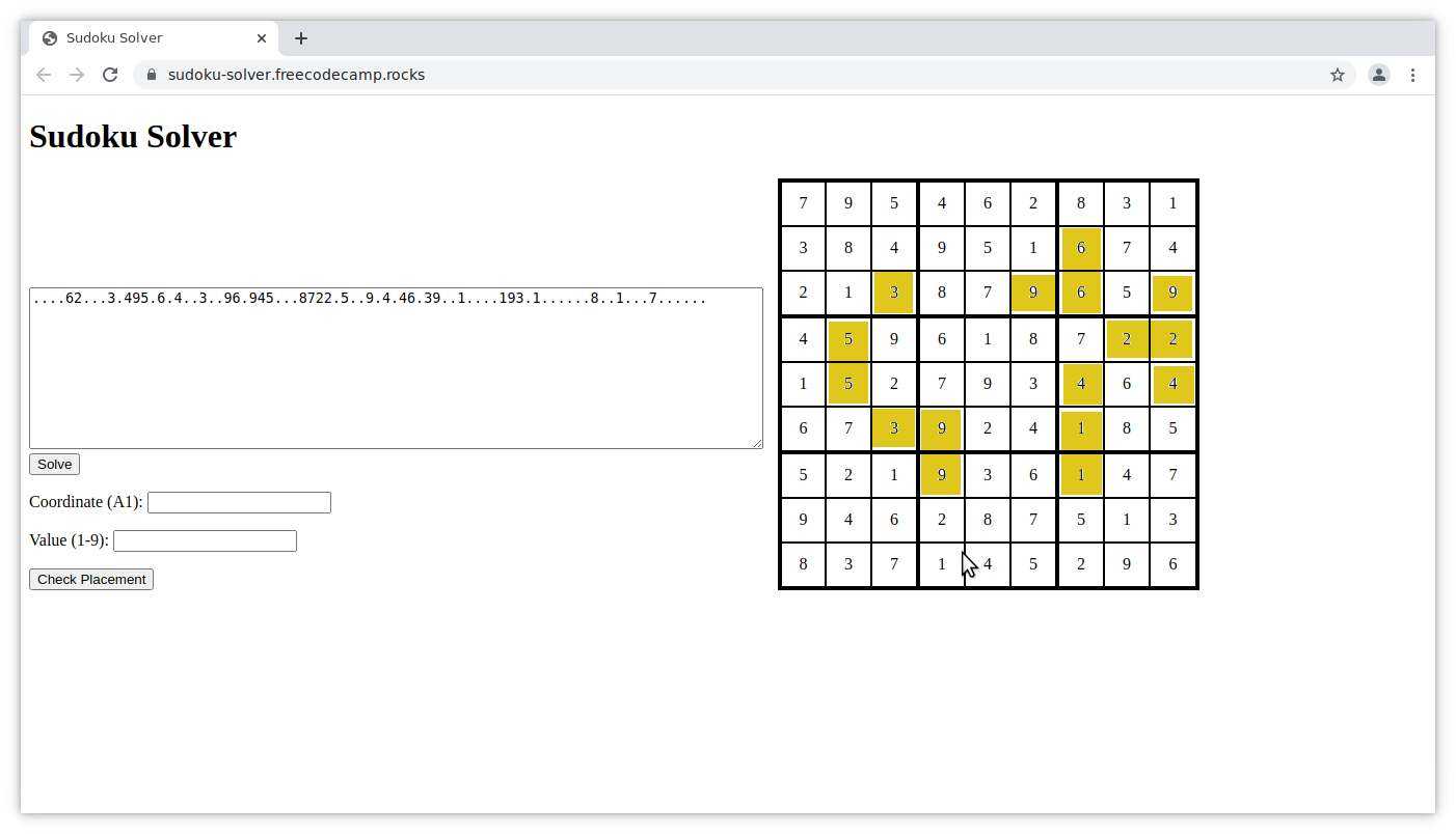 Sudoku Solver Rejects Valid Input Accepts Invalid Input Contributors The Freecodecamp Forum 2403