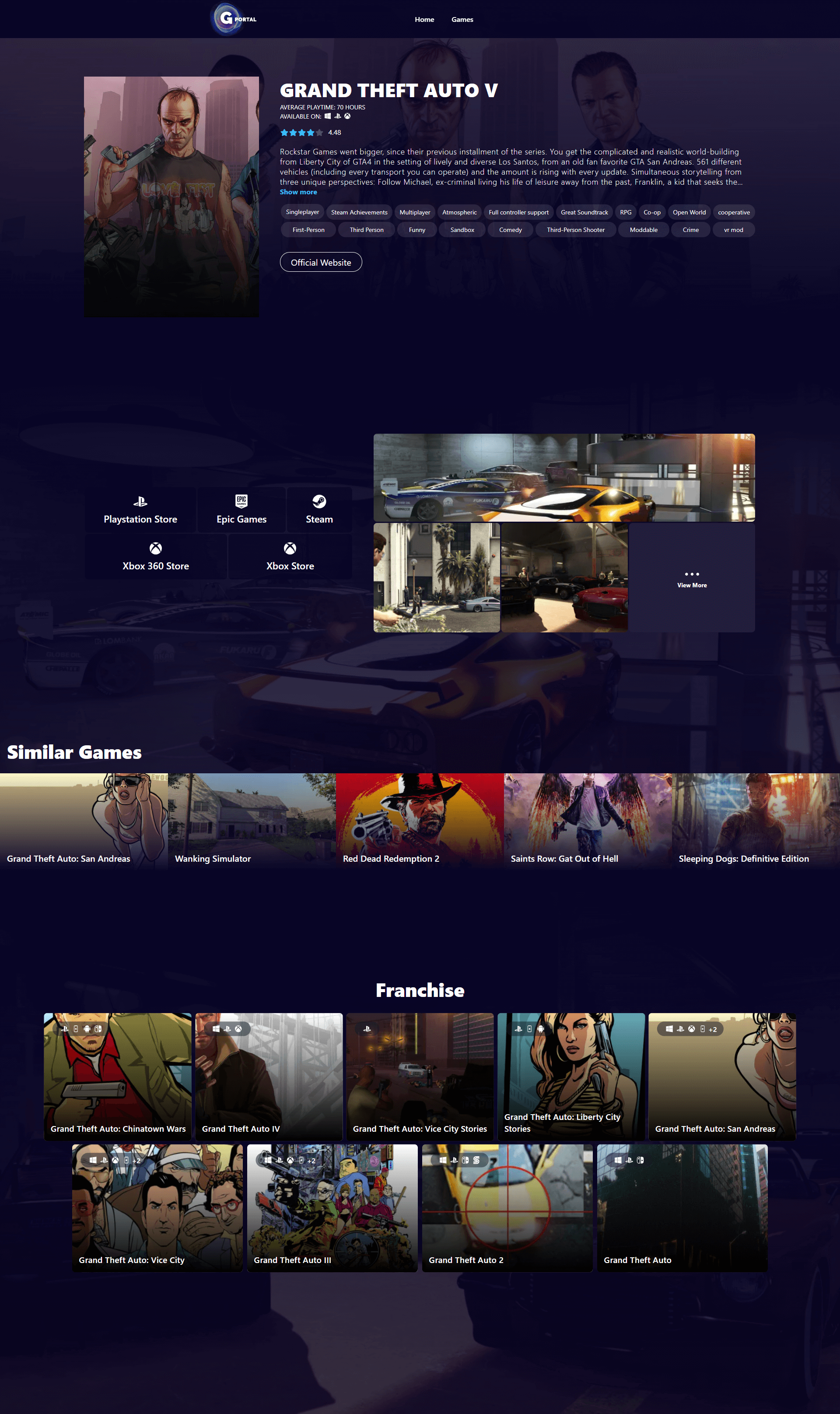 GitHub - SavoKos/game-portal