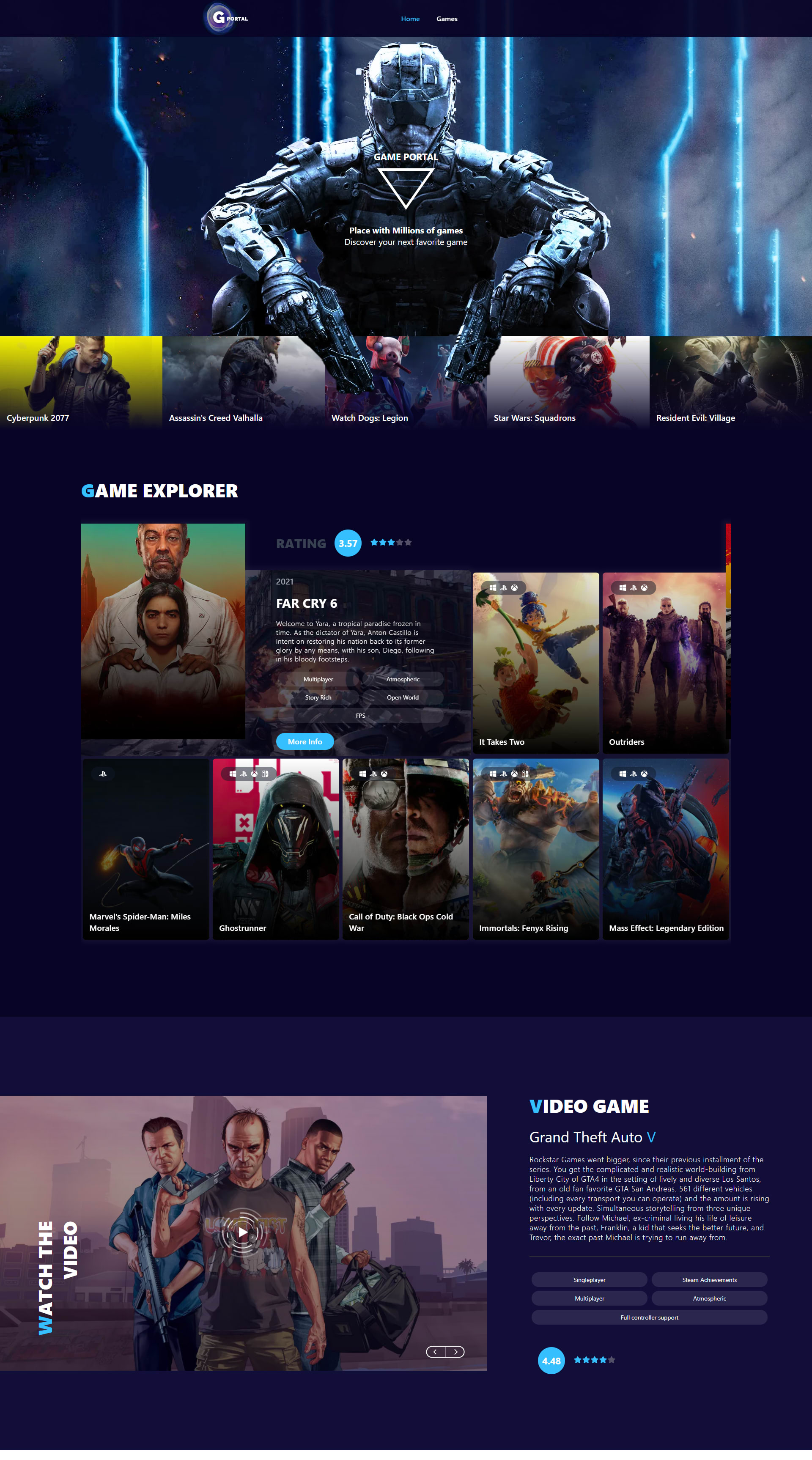 GitHub - SavoKos/game-portal