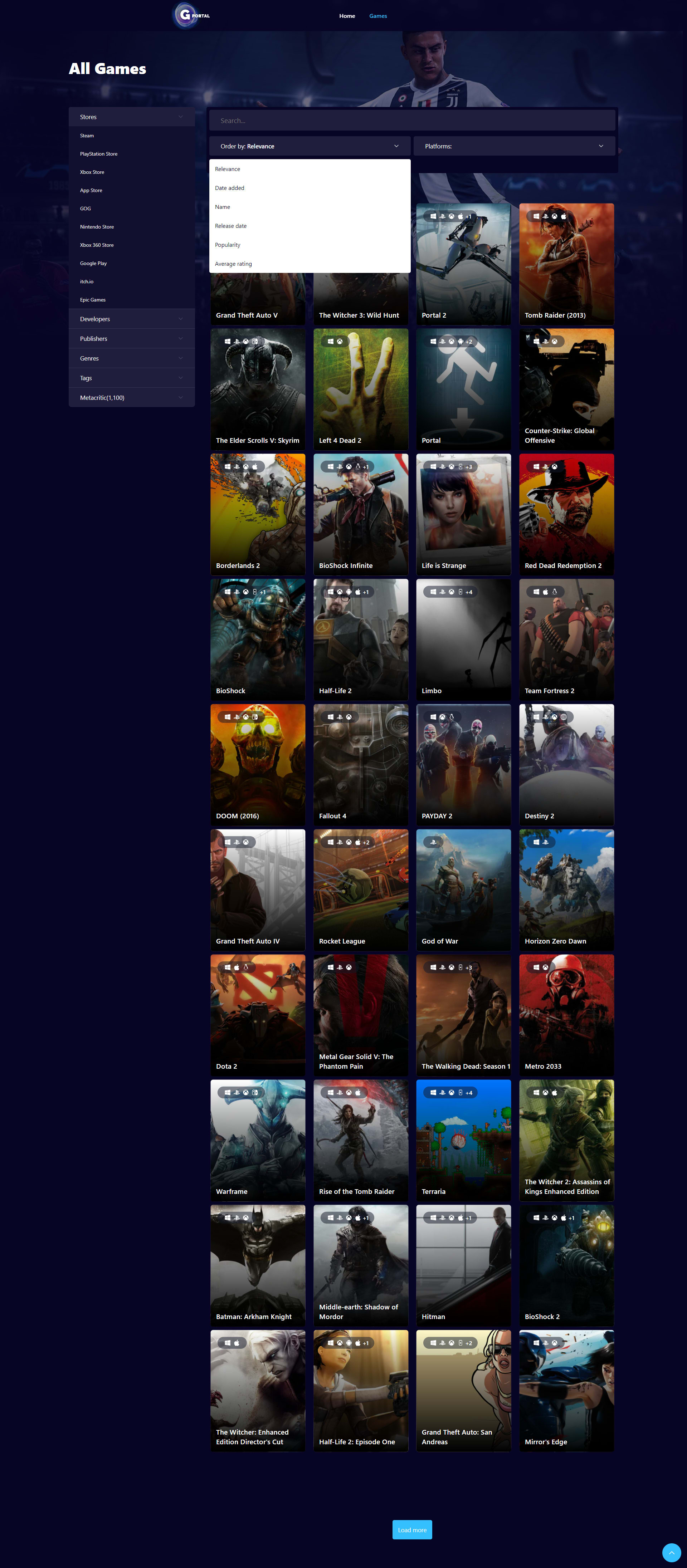 GitHub - SavoKos/game-portal