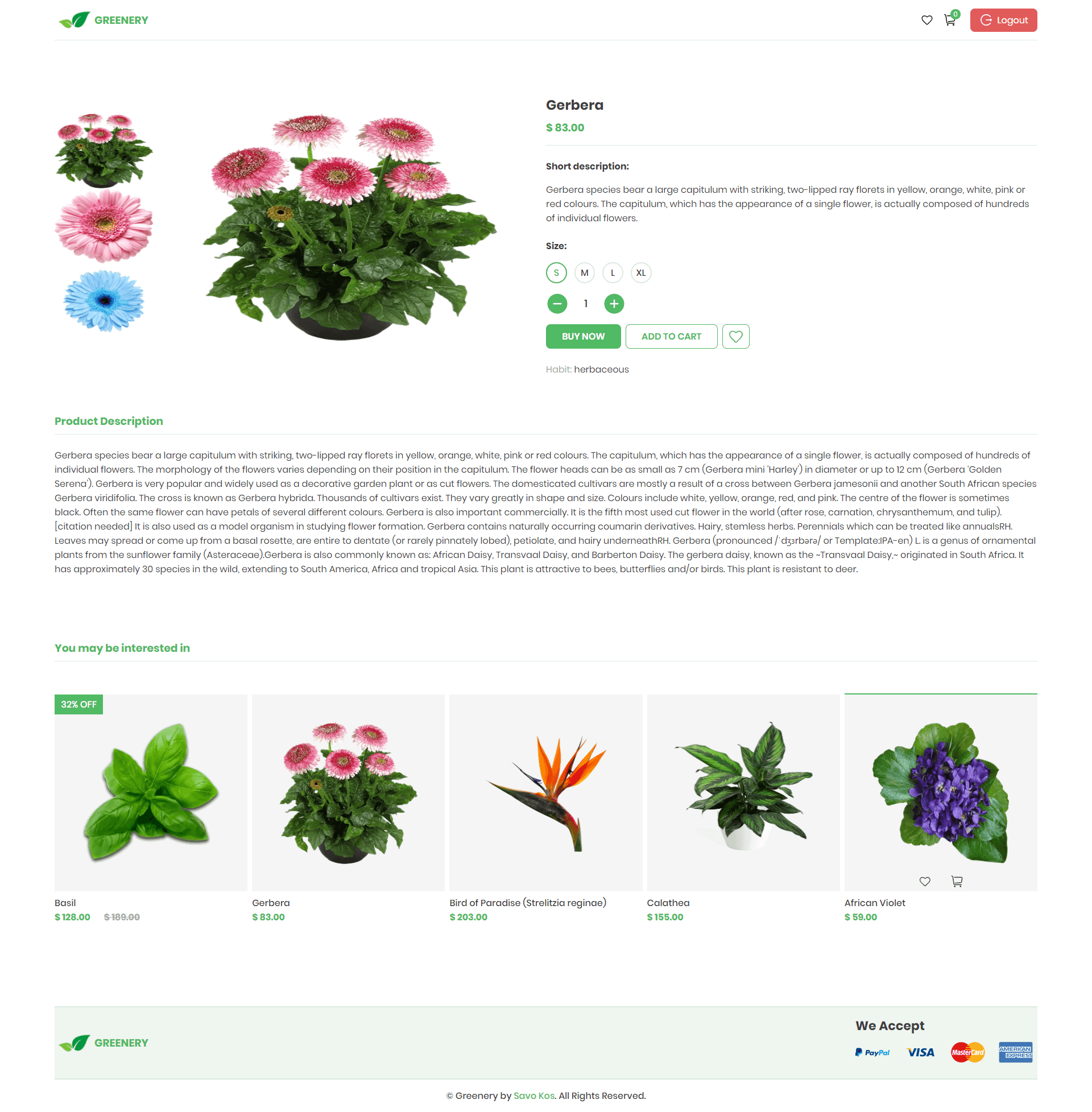 GitHub - SavoKos/greenery