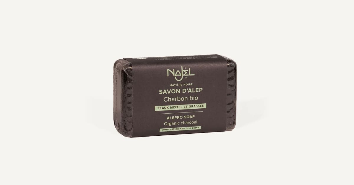 Najel Aleppo zeep met biologische houtskool 100 gram