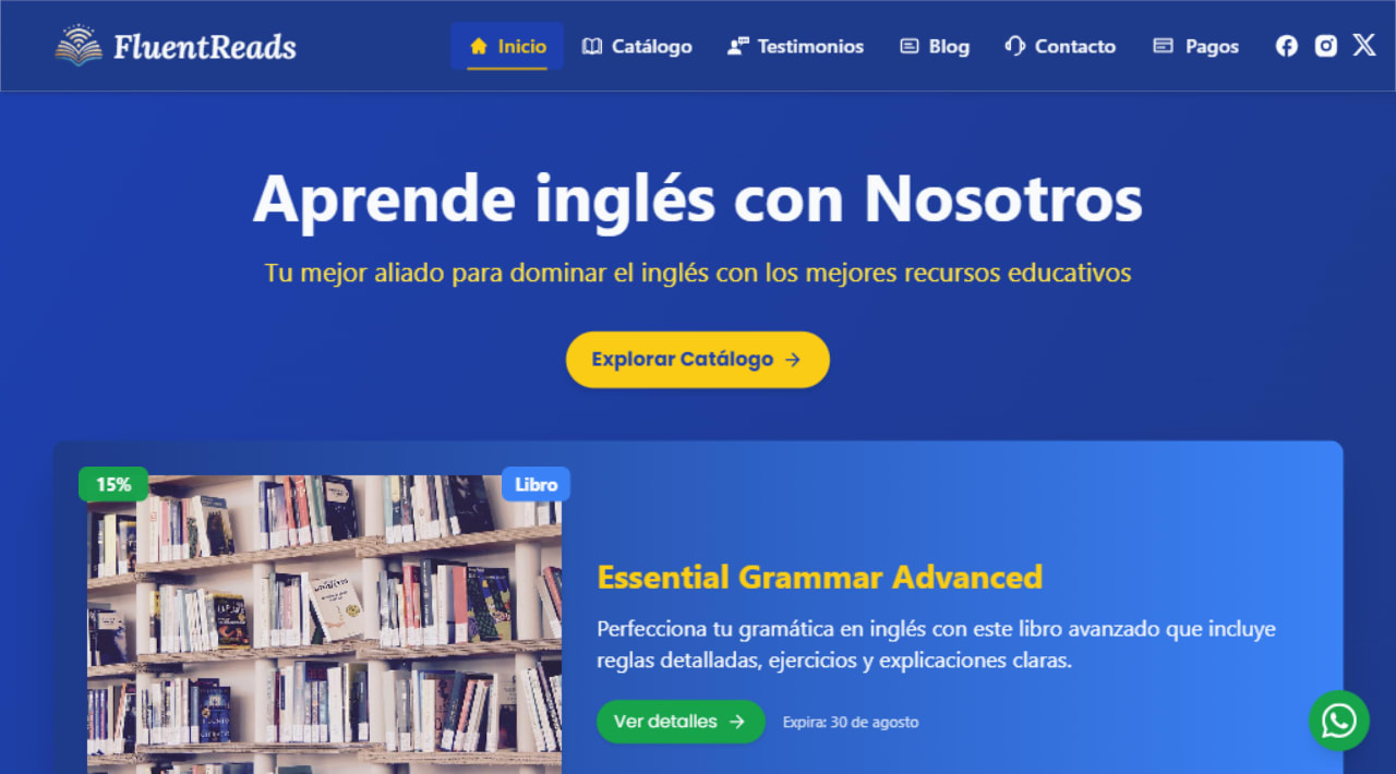 FluentReads - Libros Digitales para Aprender Inglés