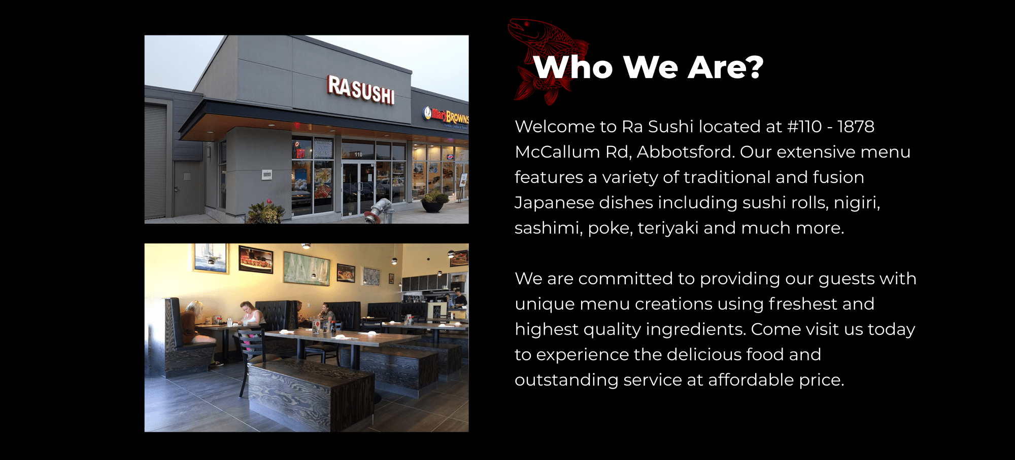 Ra Sushi | Japanese Restaurant in Abbotsford | Order Online