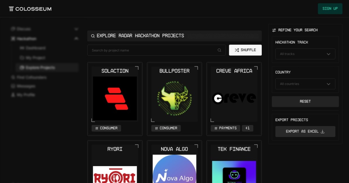 Radar Hackathon Projects Directory - Explore Web3