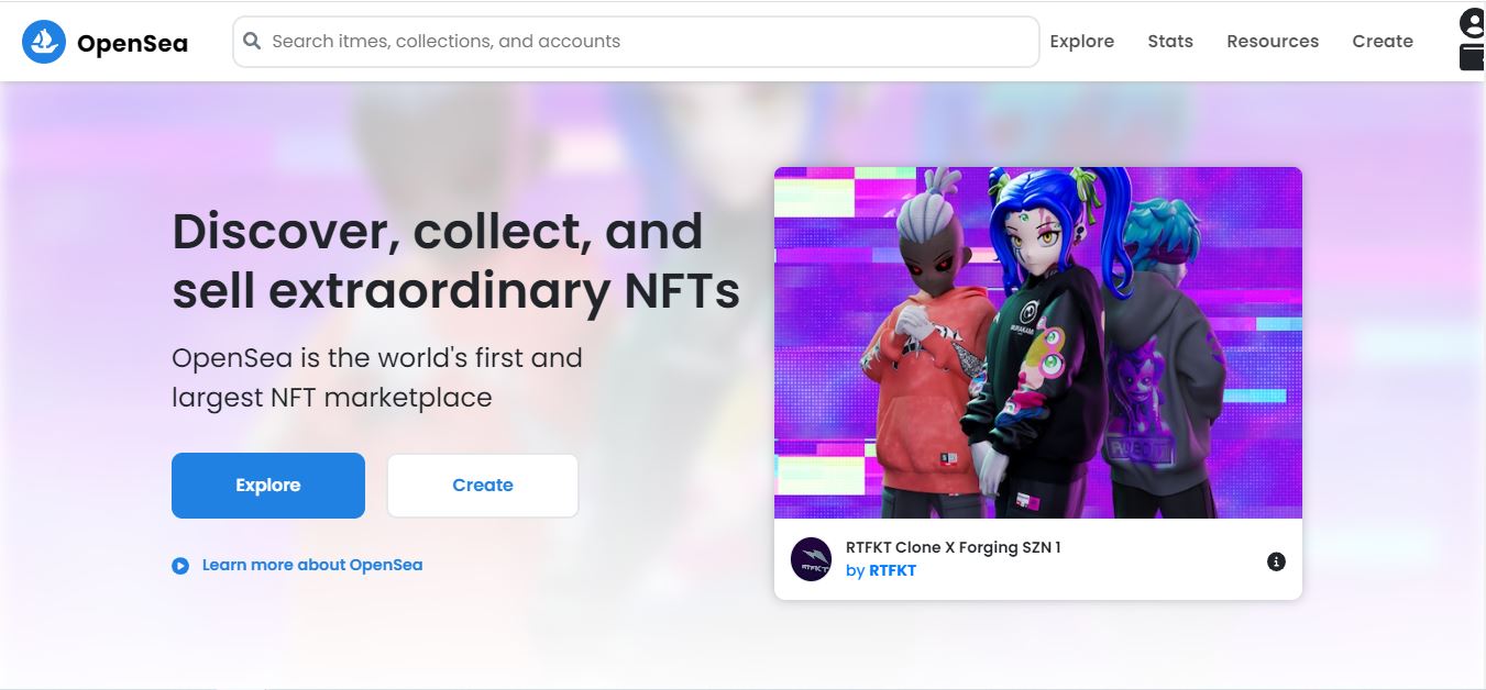 GitHub - exize1/Opensea-home-page: A little project I took on myself to practice my UI skills ...