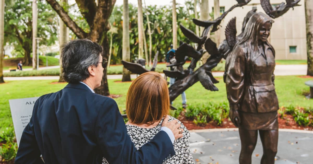 FIU unveils bridge memorial, statue of Alexa Duran | FIU News - Florida ...
