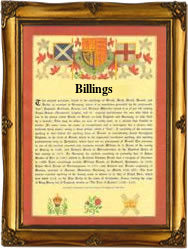 Surname Database: Billings Last Name Origin