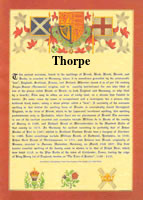 Surname Database: Thorpe Last Name Origin