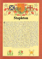 Surname Database: Stapleton Last Name Origin