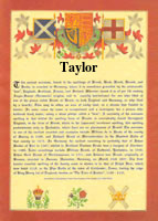 Surname Database: Taylor Last Name Origin