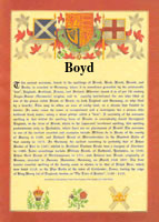 Surname Database: Boyd Last Name Origin