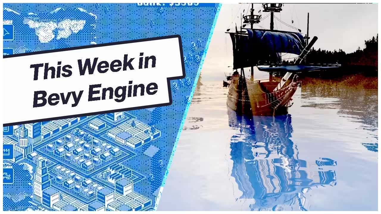 Bevy 0.14's Release, Cosmic Text, and water reflections