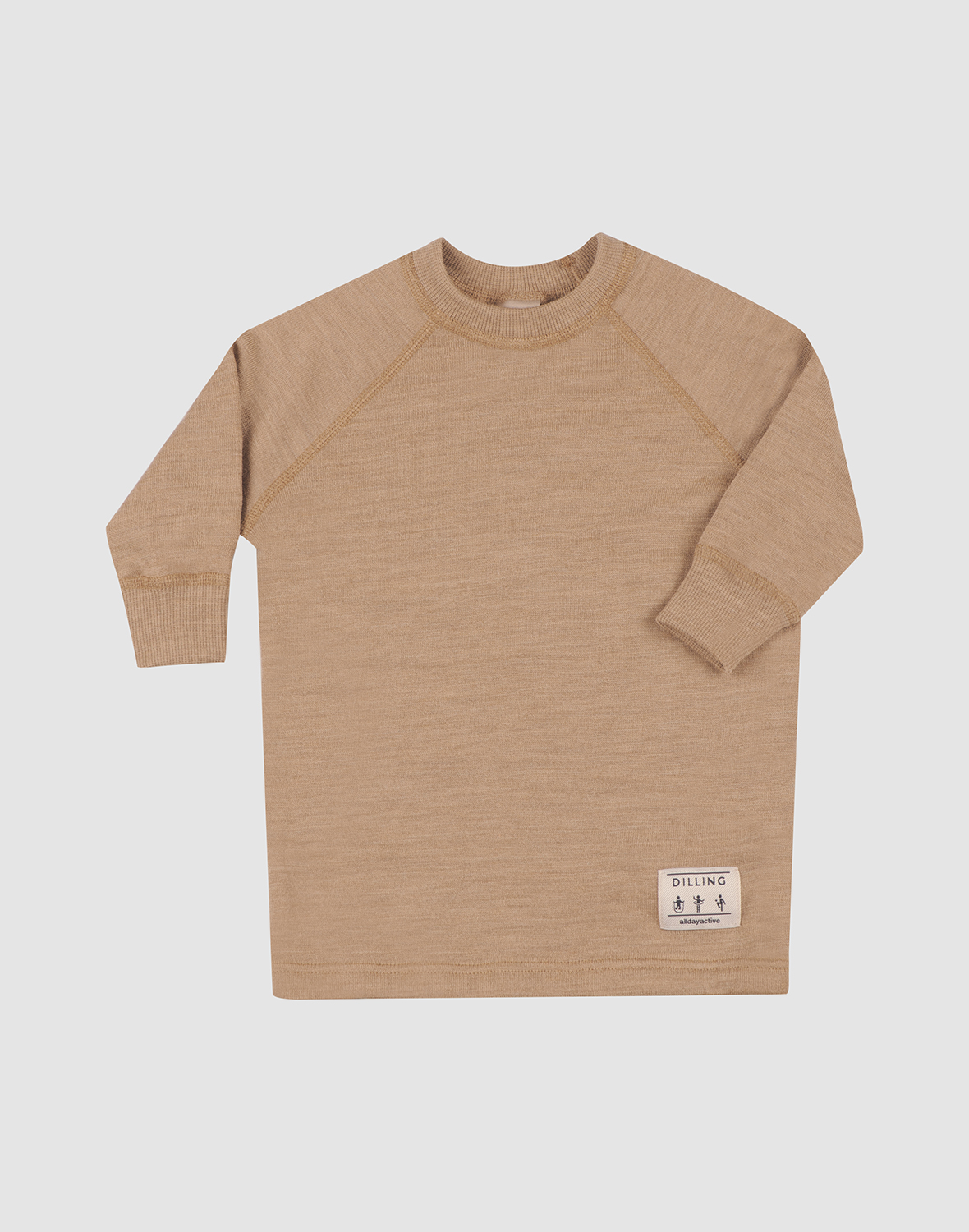 Baby merino wool terry dress - Caramel melange - Dilling