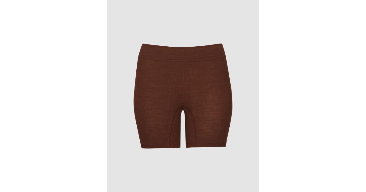 Women's merino wool shorts - Corten red - Dilling