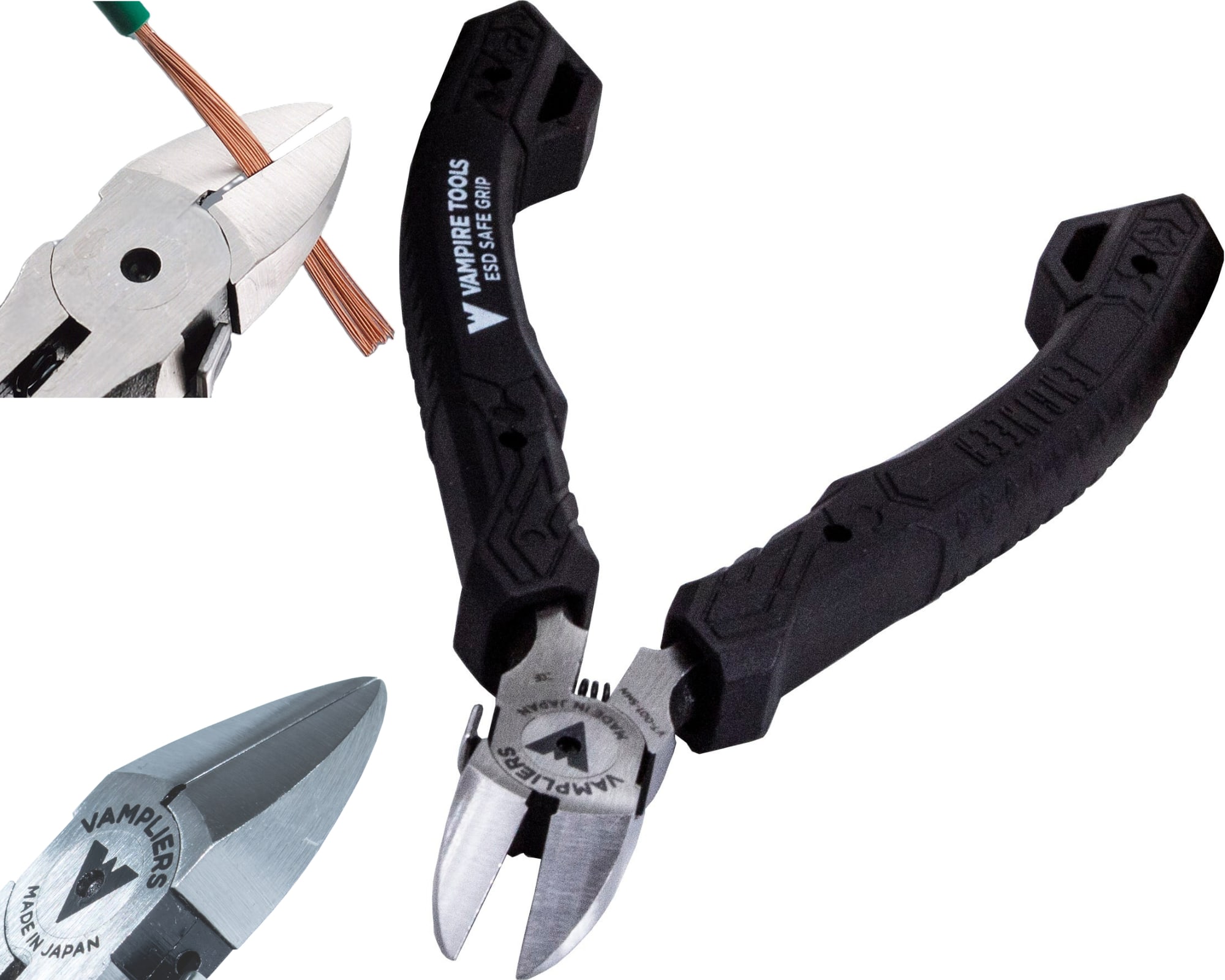 4.75″ PRECISION MINI NIPPERS FLUSH CUTTERS | VT-001-5MN - Vampire Tools