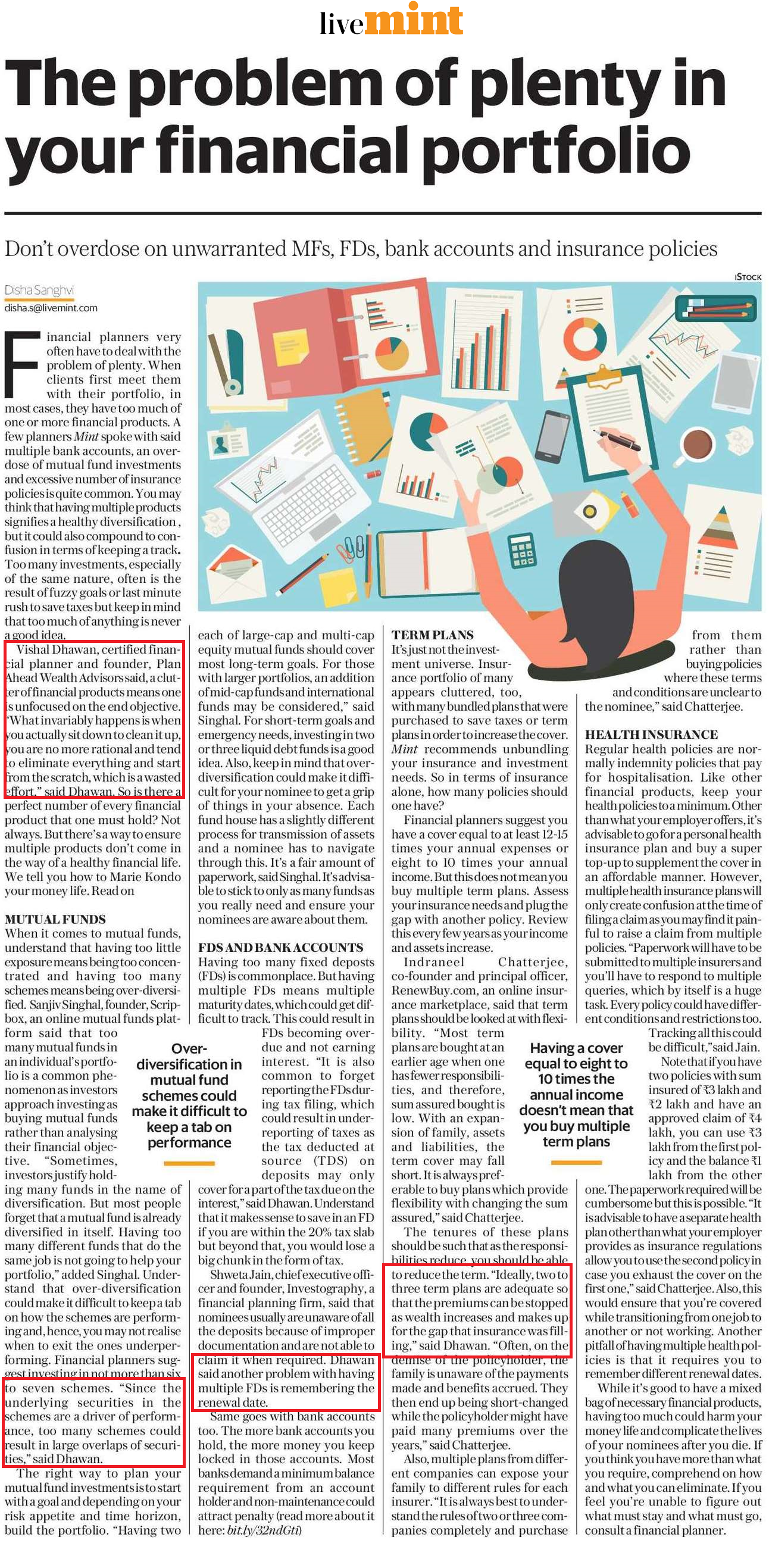 The problem of plenty in your financial portfolio | Plan Ahead