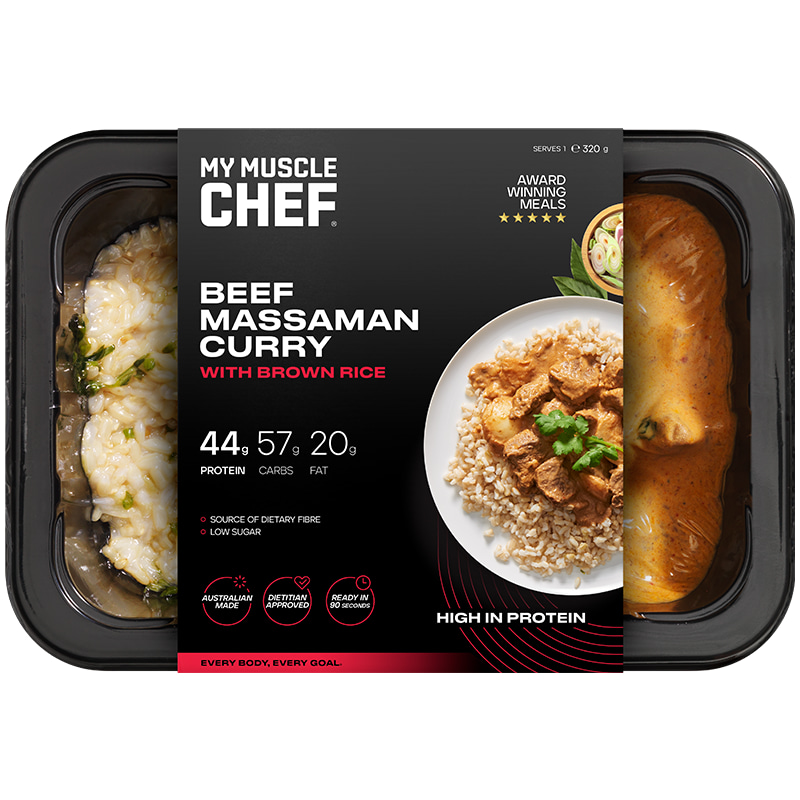 Calories in Coles Kitchen Beef Massaman Curry With Rice calcount