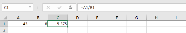 How To Division Formula In Excel Excel Examples