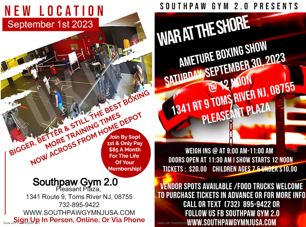 Monmouth County Boxing - Southpaw Gym - Neptune, New Jersey