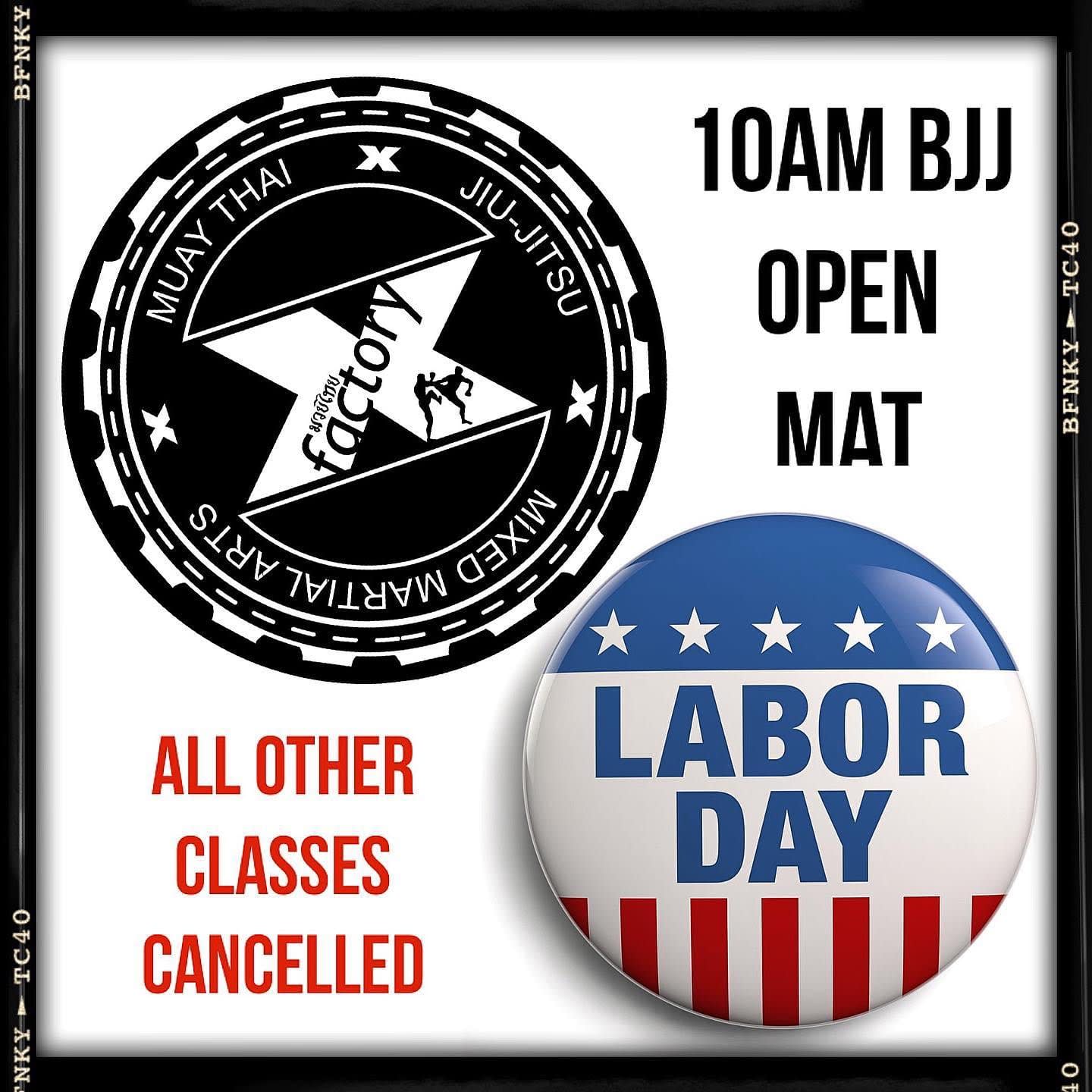 LABOR DAY SCHEDULE