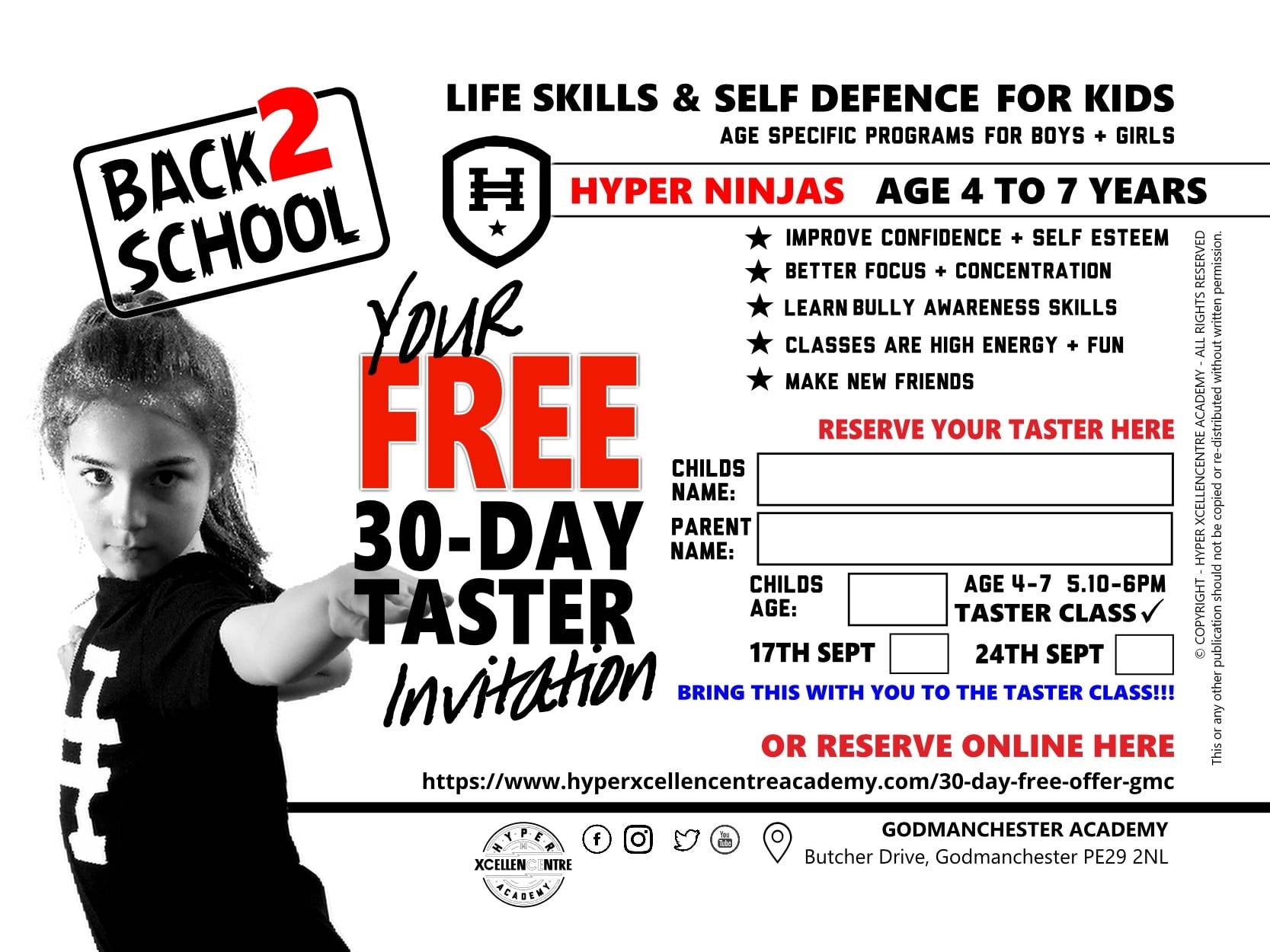 Back to school - New Taster Classes Godmanchester