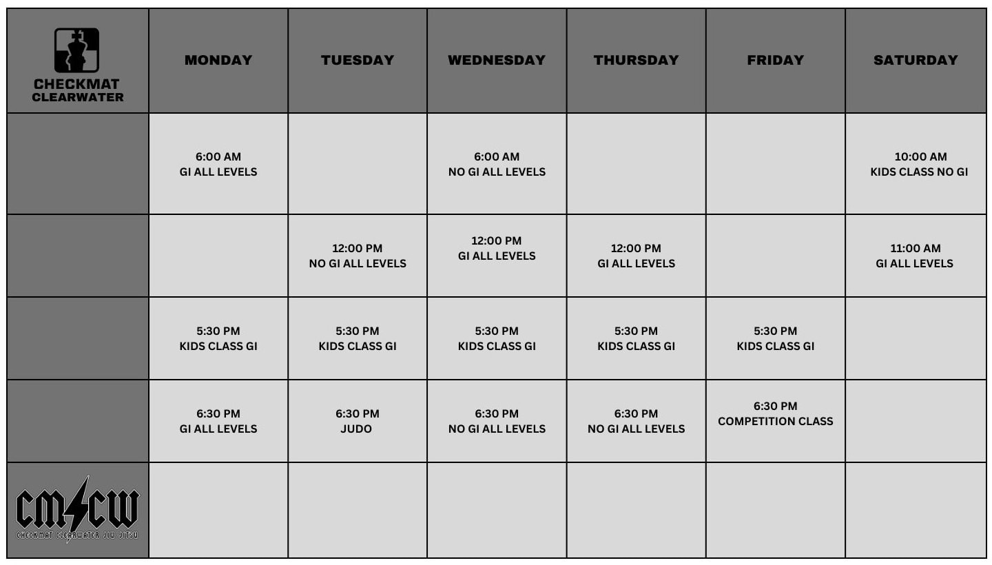 Checkmat Clearwater Schedule - Kids Martial Arts in Clearwater, Florida