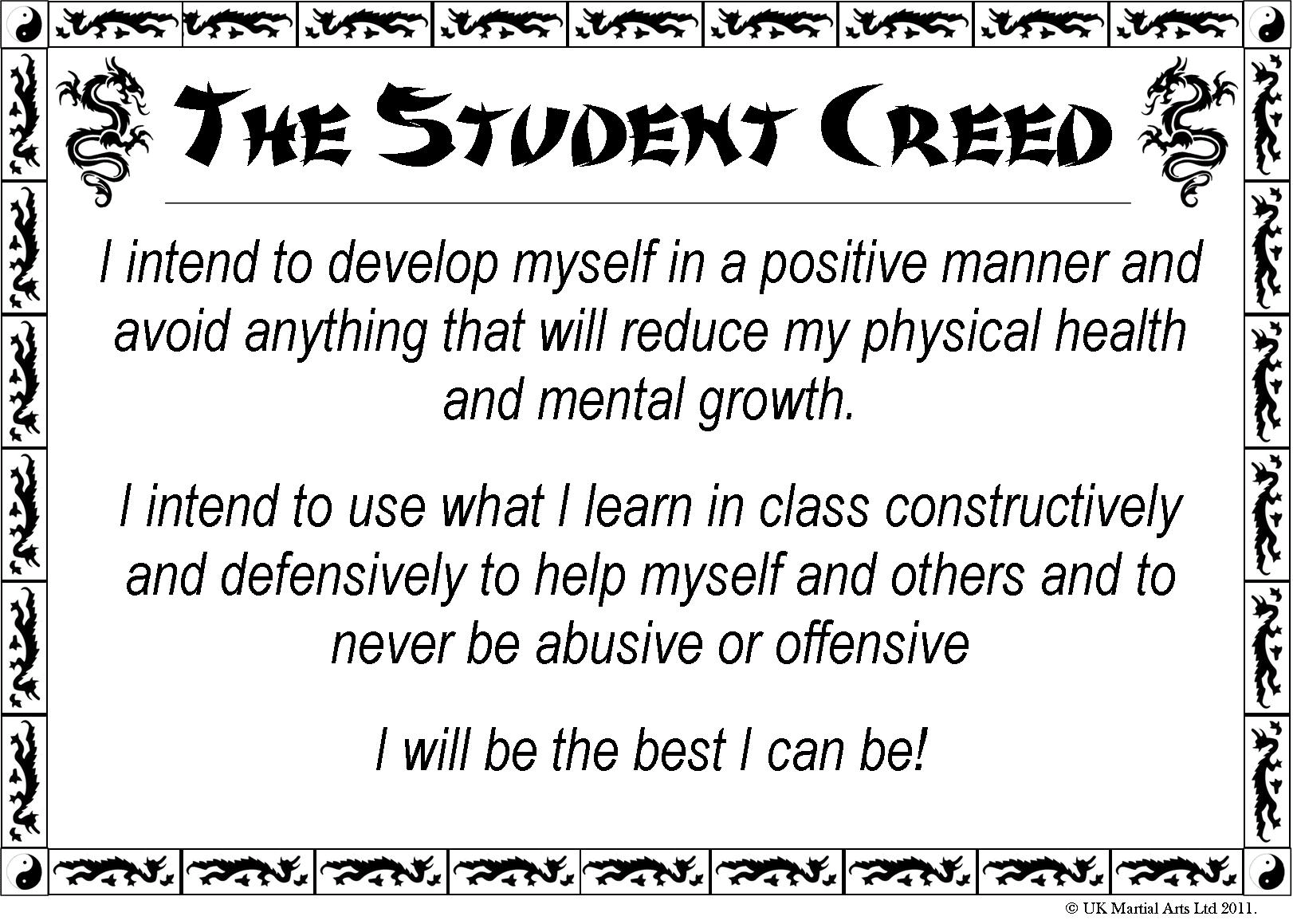 Student Creed